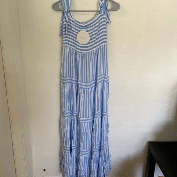 Shareen Collections | Dresses | New With Tag Blue And White Stripe ...